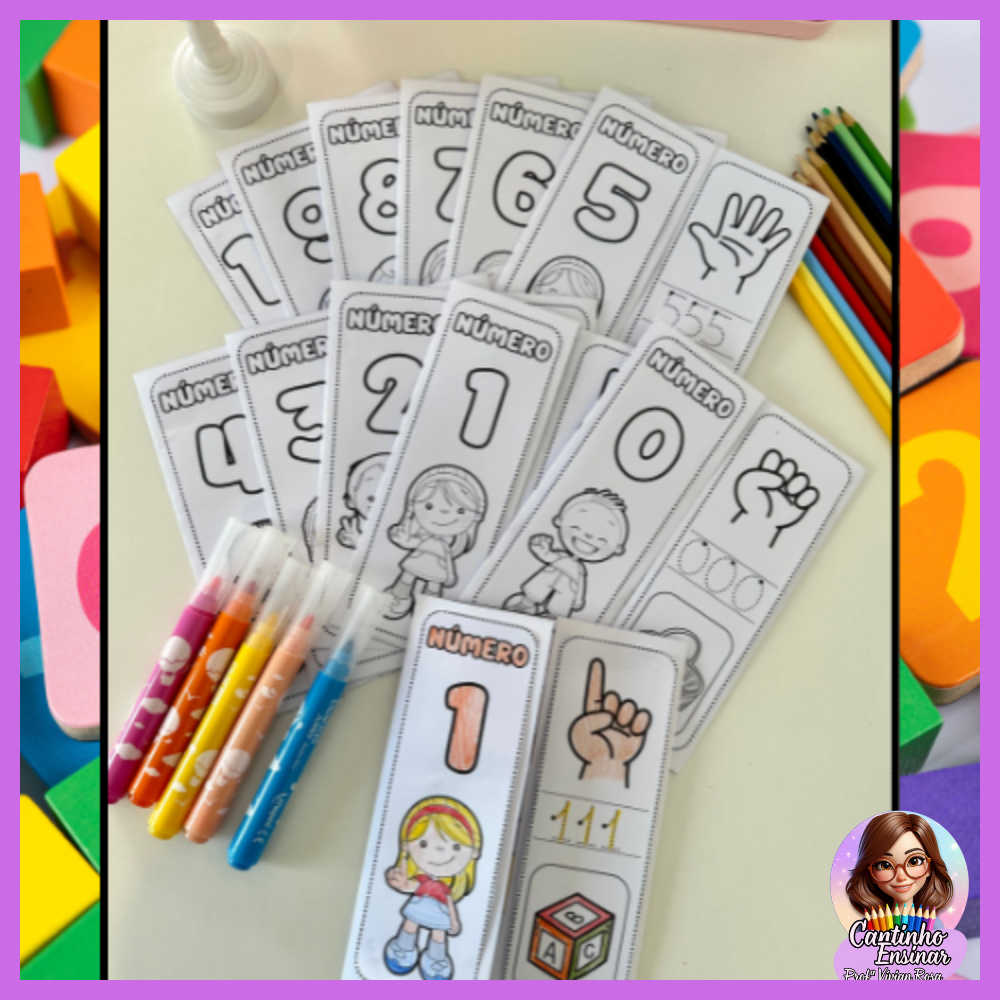 Livrinhos dos Numerais – Lapbooks 0 ao 10 - Lojinha do Cantinho Ensinar